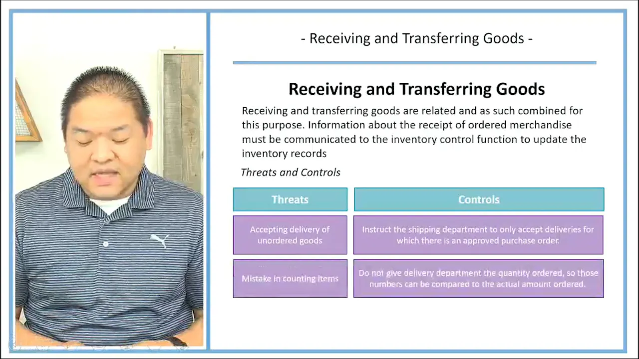 Lesson 12.6 - Receiving and Transferring Goods - Patrick Lee, MSA