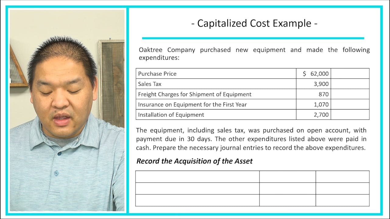 Lesson 10.3 - Capitalized Cost - Example - Patrick Lee, MSA