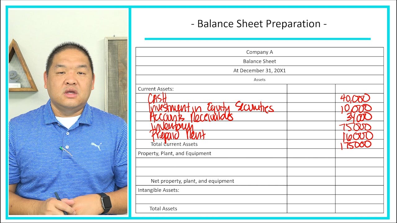 Lesson 3.4 - Balance Sheet Preparation Example - Patrick Lee, MSA