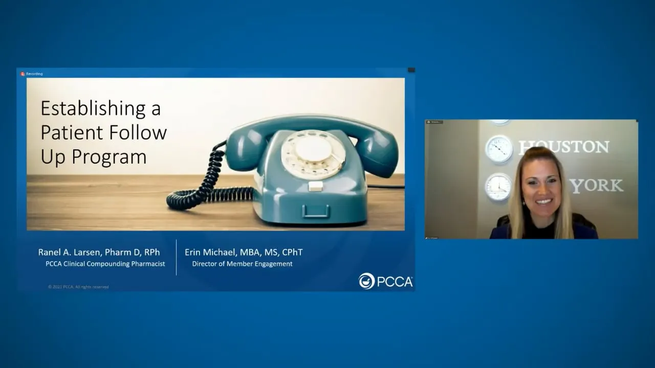 Establishing a Patient Follow-up Program - HRT - PCCA Play