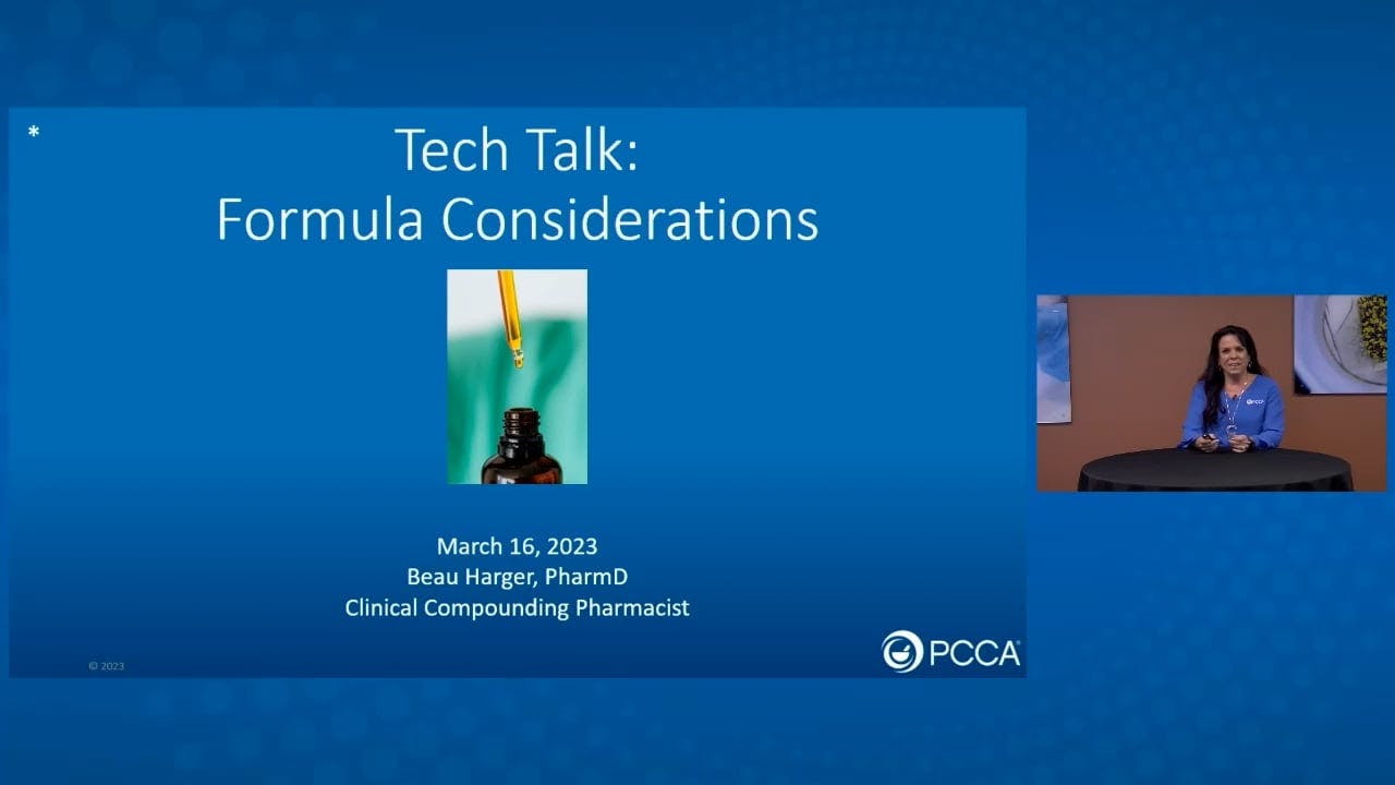 Tech Talk: Formula Fundamentals - PCCA Play