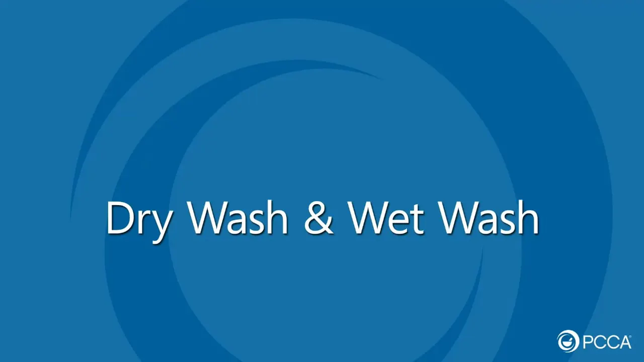 Dry Wash & Wet Wash - Training Library - PCCA Play