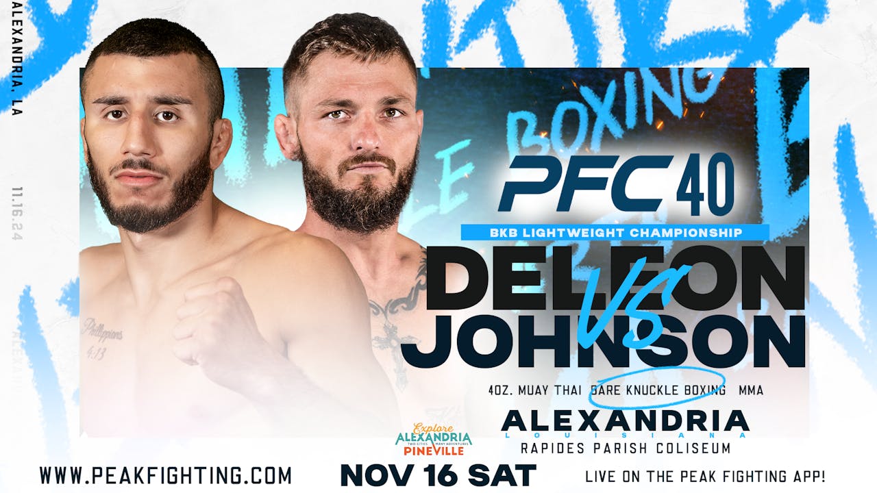 PFC 40 | Alexandria, LA | Tickets on sale now! - Peak Fighting On Demand