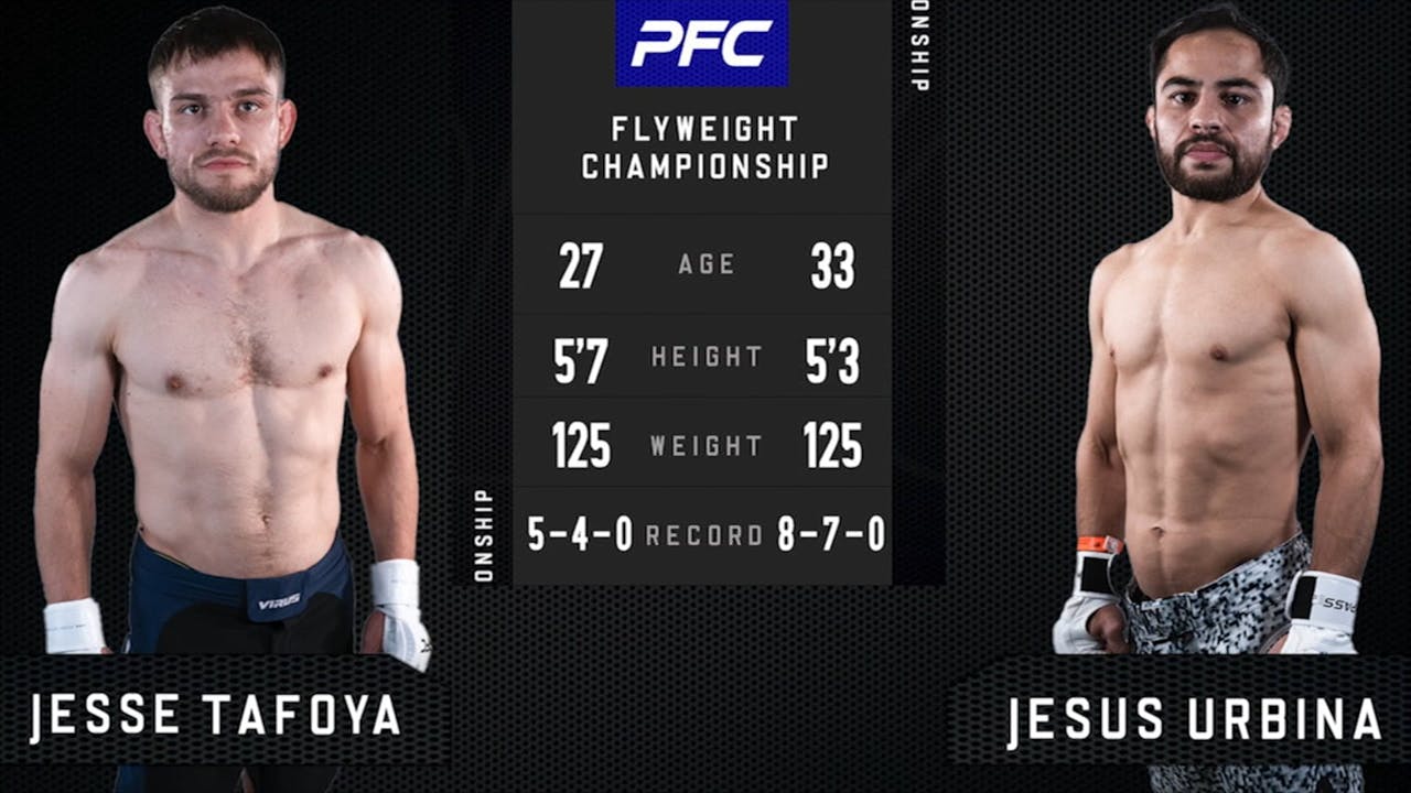 PFC 26 Jesse Tafoya vs Jesus Urbina - Peak Fighting On Demand