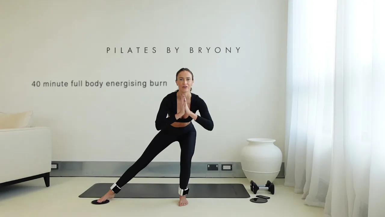 40 minute full body energising burn using dumbbell and sliders ...