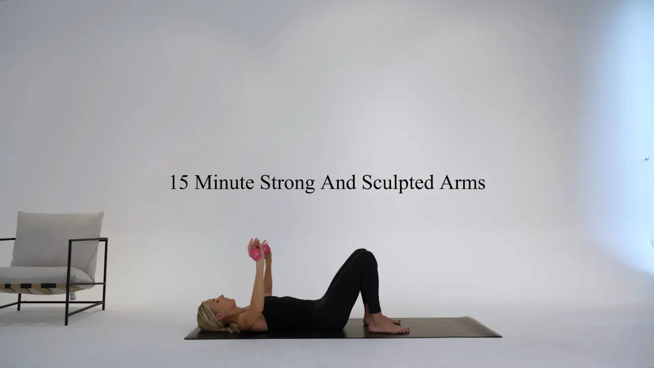 15 minute strong and sculpted arms using hand weights - Pilates By Bryony