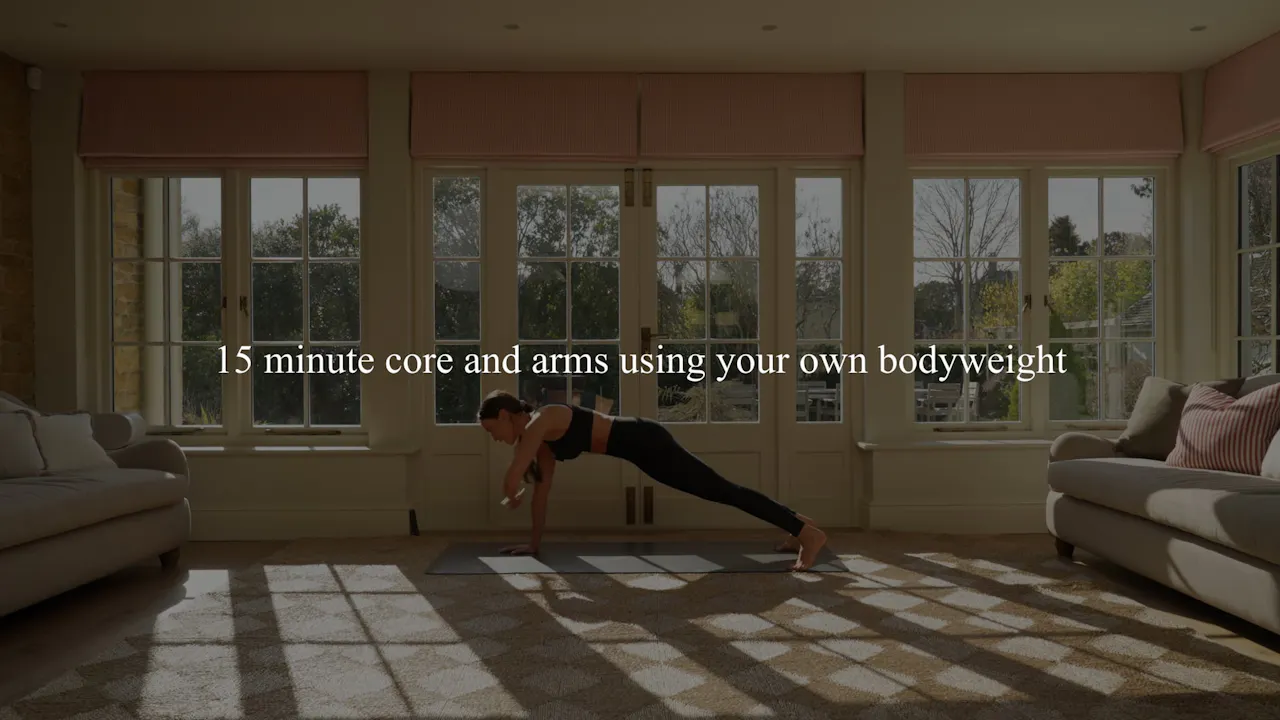 15 minute core and arms using bodyweight - Pilates By Bryony