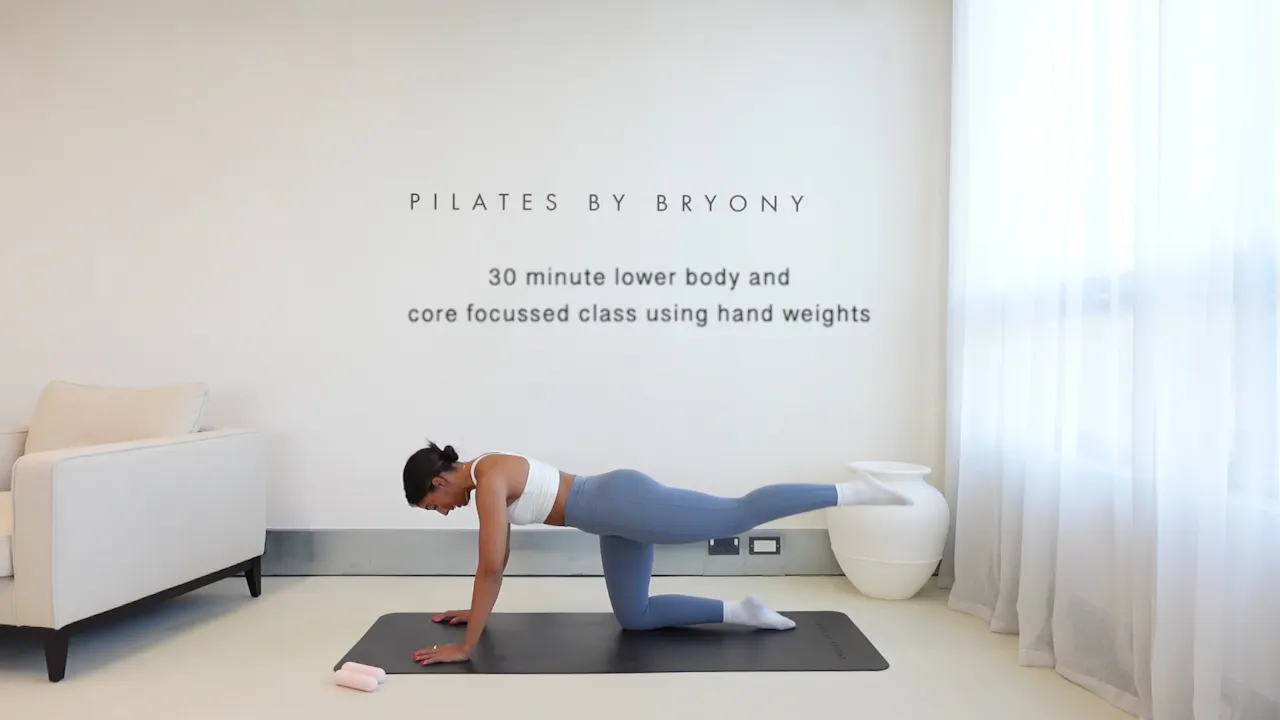 30 minute lower body and core focussed class using hand weights ...