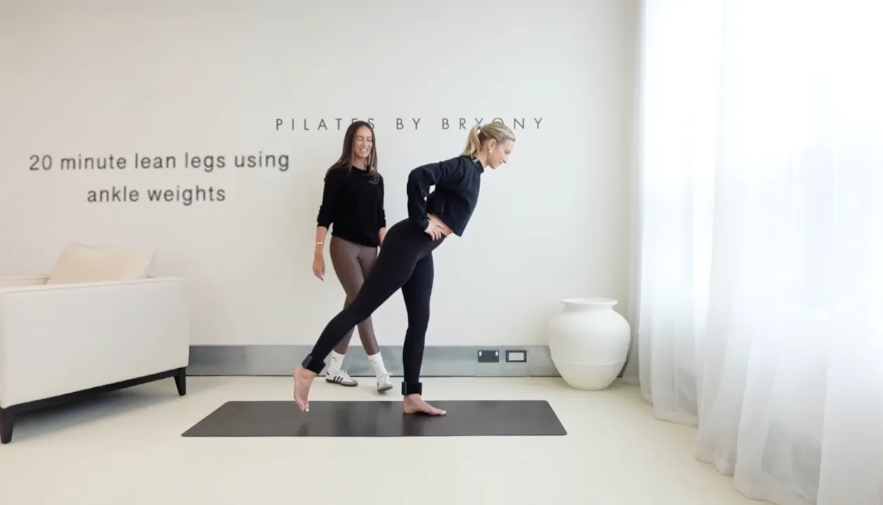 20 minute lean legs using ankle weights - Pilates By Bryony