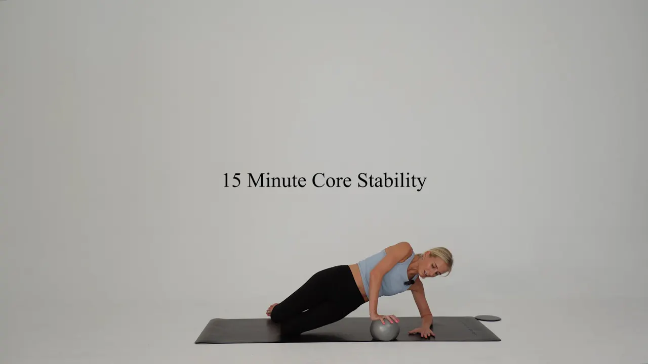 15 minute core stability using sliders and ball - Pilates By Bryony