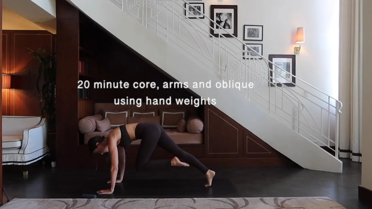 DAY 4 // NEW: 20 minute core, arms and oblique using hand weights ...