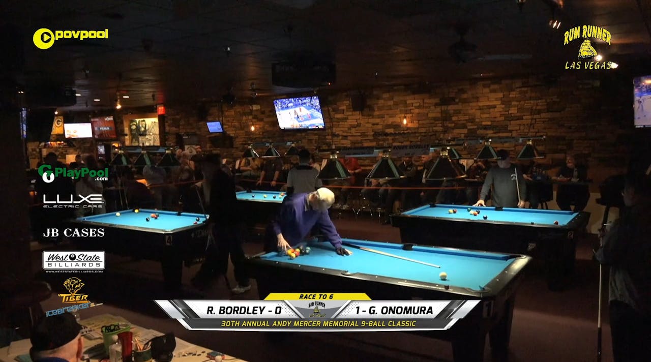 #7 Andy Mercer 9-Ball - Gary ONOMURA vs Roger BORDLEY / 2020 - The 30th ...