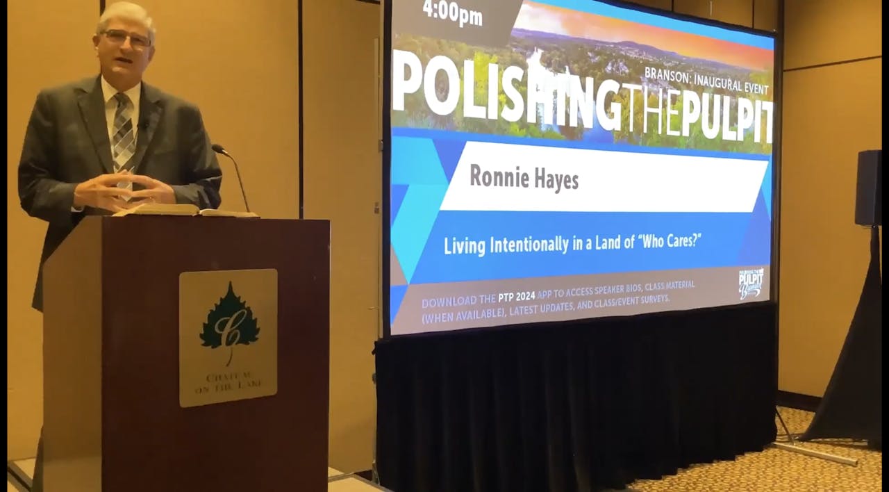 Living Intentionally in a Land of Who Cares | Ronnie Hayes - PTP365