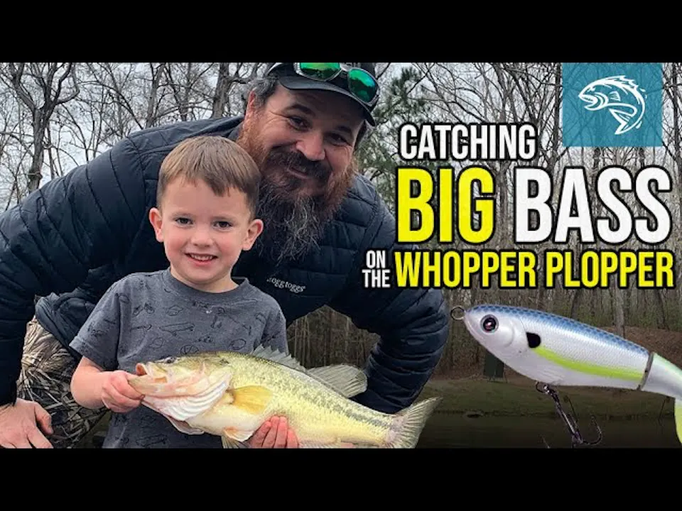Catching Big Bass on the Whopper Plopper | Kid Catches Huge Fish | Fin ...