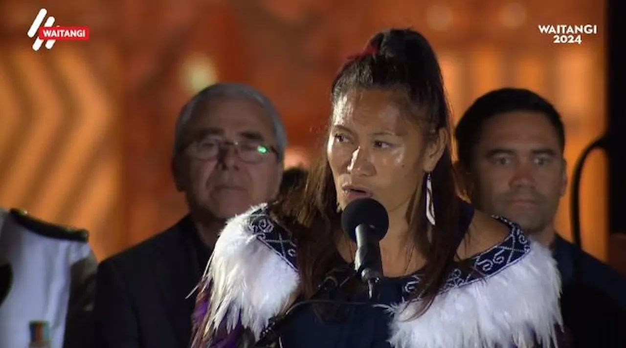 Angela Pehi - Testimony and song from Waitangi 2024 - Shine TV