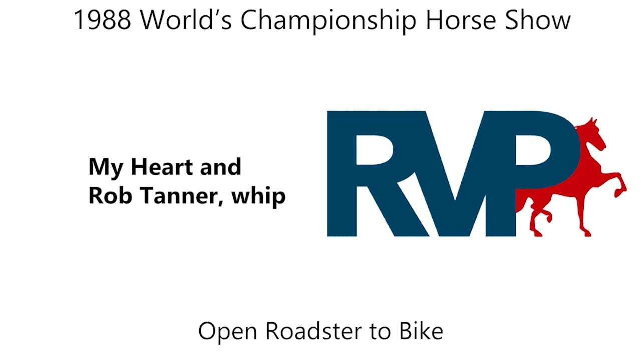 WCHS 1988 - My Heart and Rob Tanner, whip - Open Roadster to Bike ...