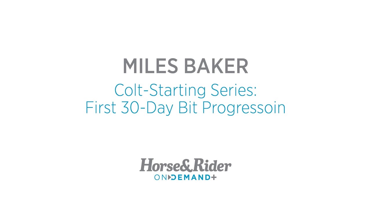 Colt-Starting Series: First 30 Day Bit Progression - RIDE TV