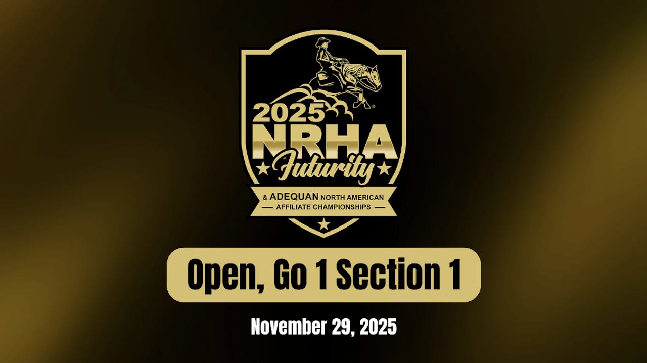 Open, Go 1 Section 1 | NRHA Futurity | November 29, 2025. - Western Performance Livestreams ...