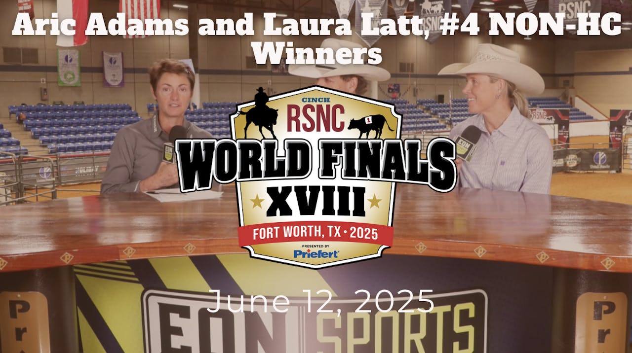 Aric Adams and Laura Latt, #4 NON-HC Winners | Cinch RSNC World Finals ...