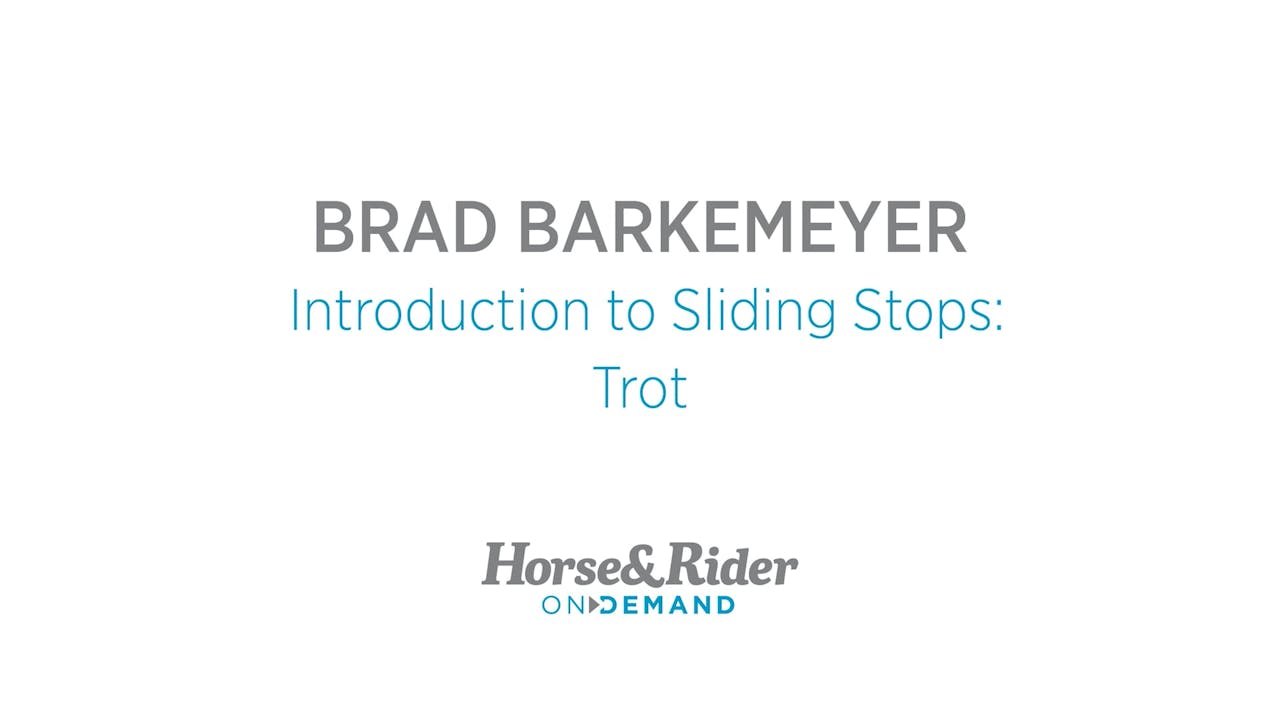 Introduction to Sliding Stops:Trot - RIDE TV