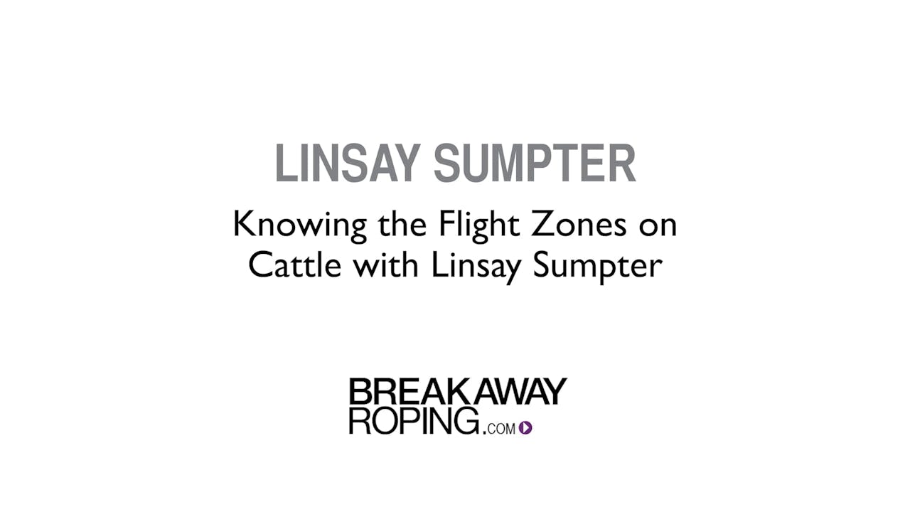 Knowing the Flight Zones on Cattle with Linsay Sumpter - Roping․com