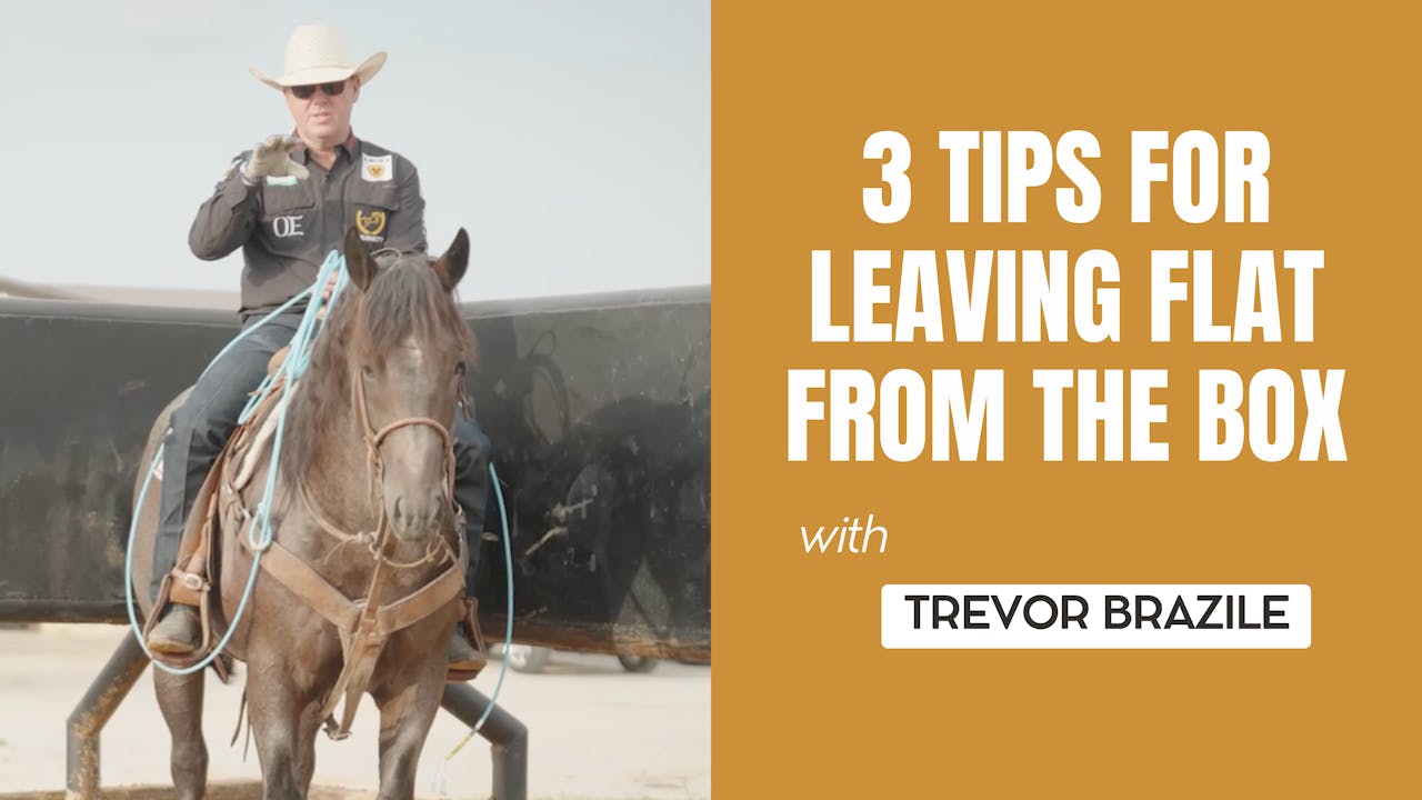 3 Tips for Leaving Flat From the Box - Roping․com