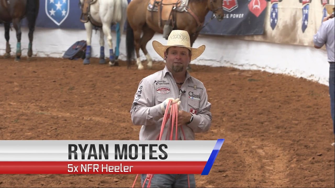 Ryan Motes Heading Big vs Small Horns - Roping․com