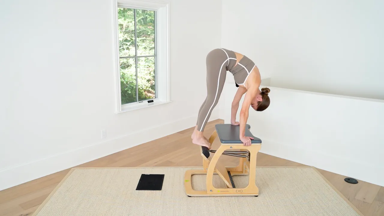 20 Min Pike Prep Chair Work #715 - all workouts - Saran Pilates
