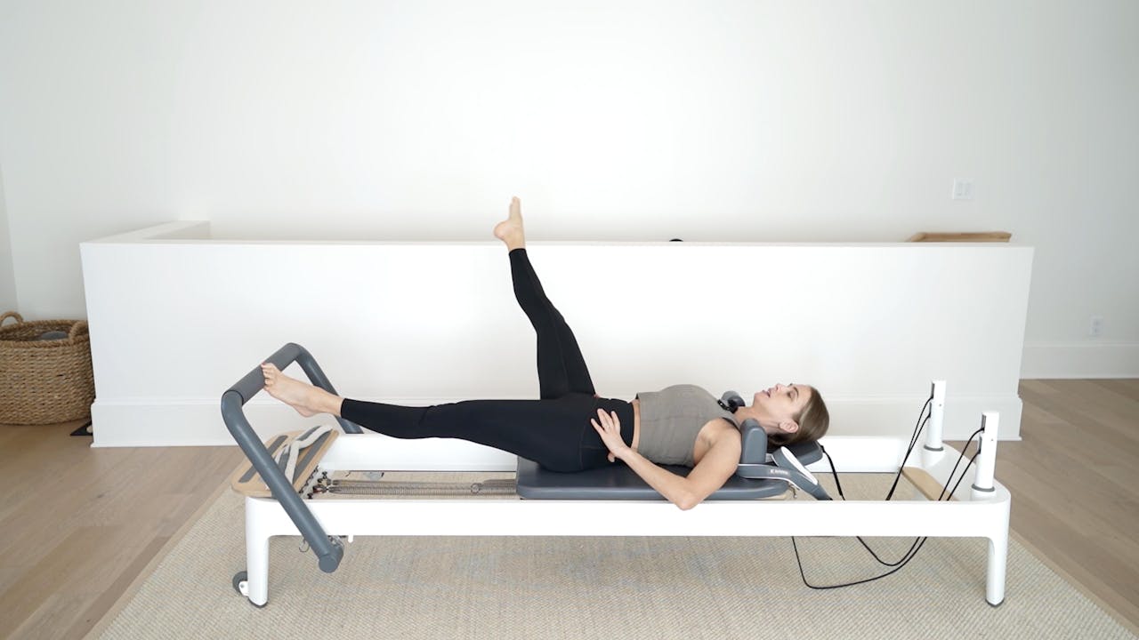 Single Leg Footwork - Saran Pilates