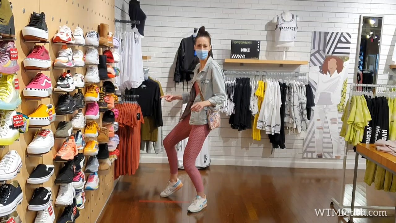 Savvy and Ekaterina try on small female shoes trailer - Savvy Trapp