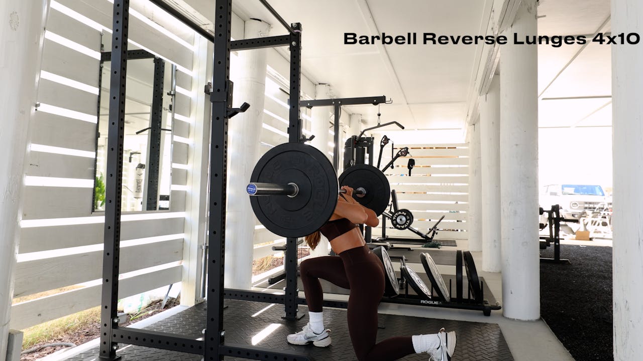 BARBELL REVERSE LUNGES (4x10) - FORM
