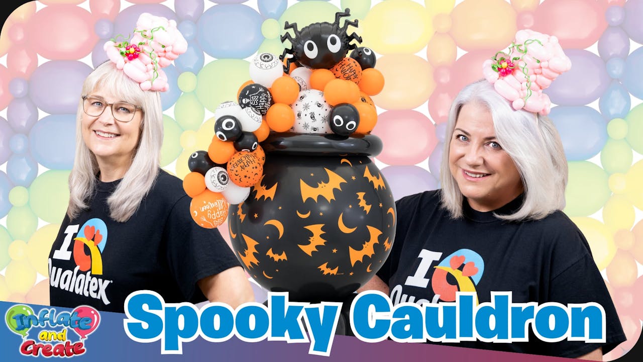 Spooky Cauldron Balloon Design - Inflate & Create - School of Balloons