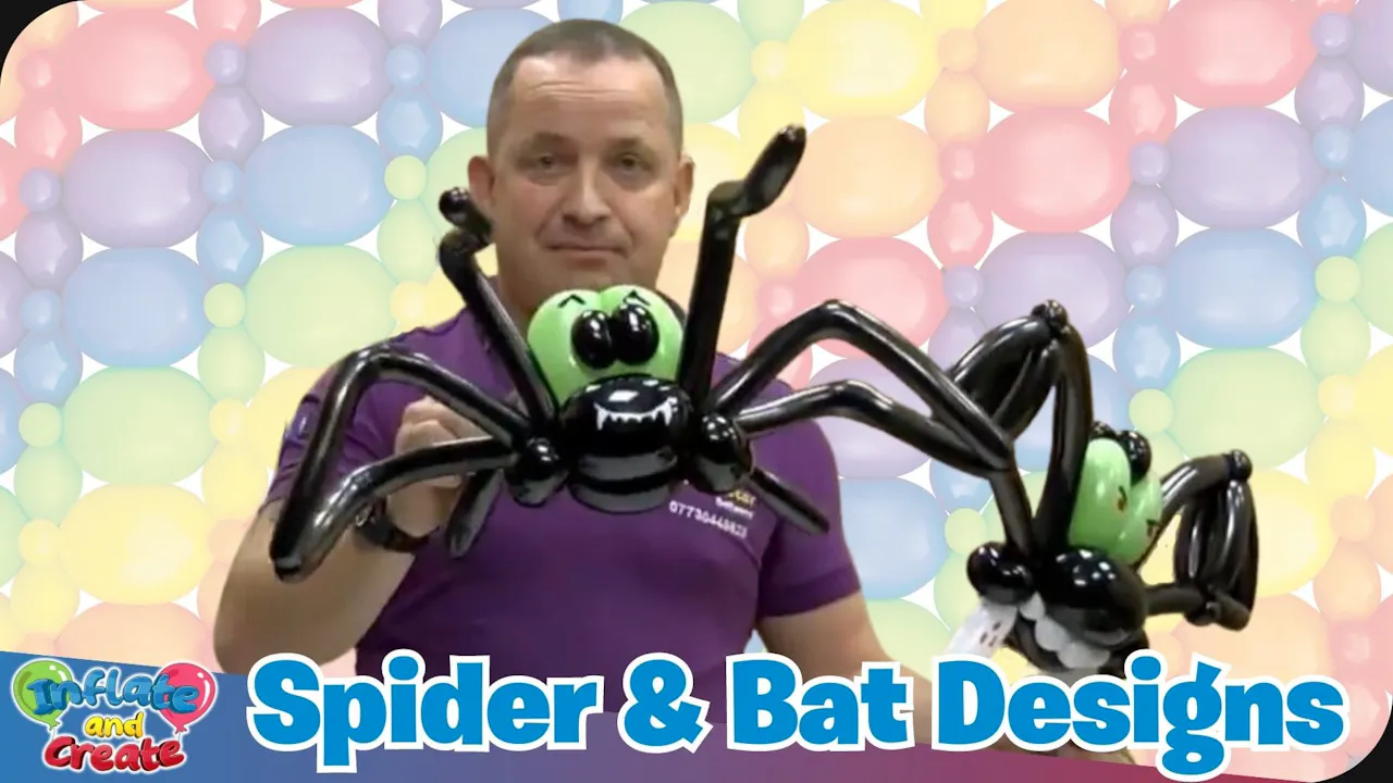 Creepy Creations: Spider and Bat Balloon Designs with Darren Mortiboy ...