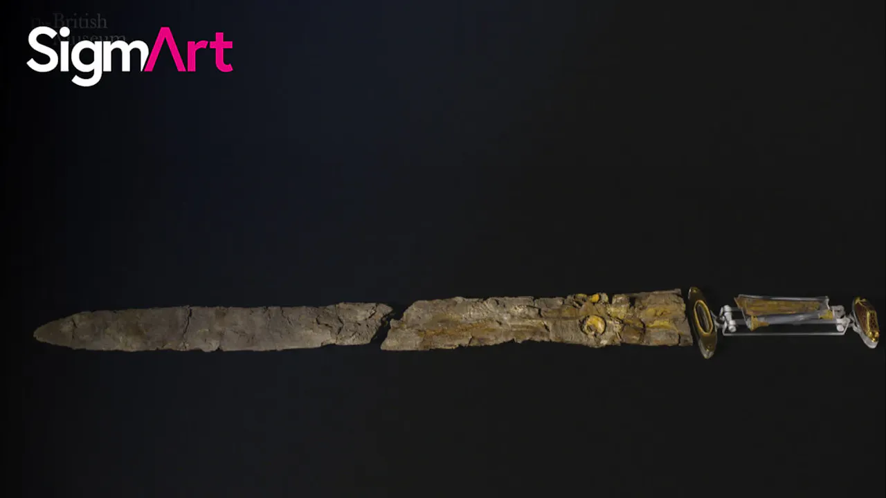 The Anglo-Saxon SWORD discovered from the ship-burial at Sutton Hoo ...