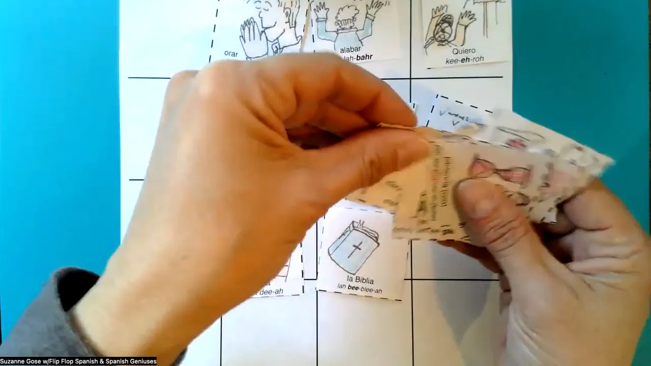 Flip Flop Spanish Bible Bingo Game #1 - Spanish Geniuses Video Courses