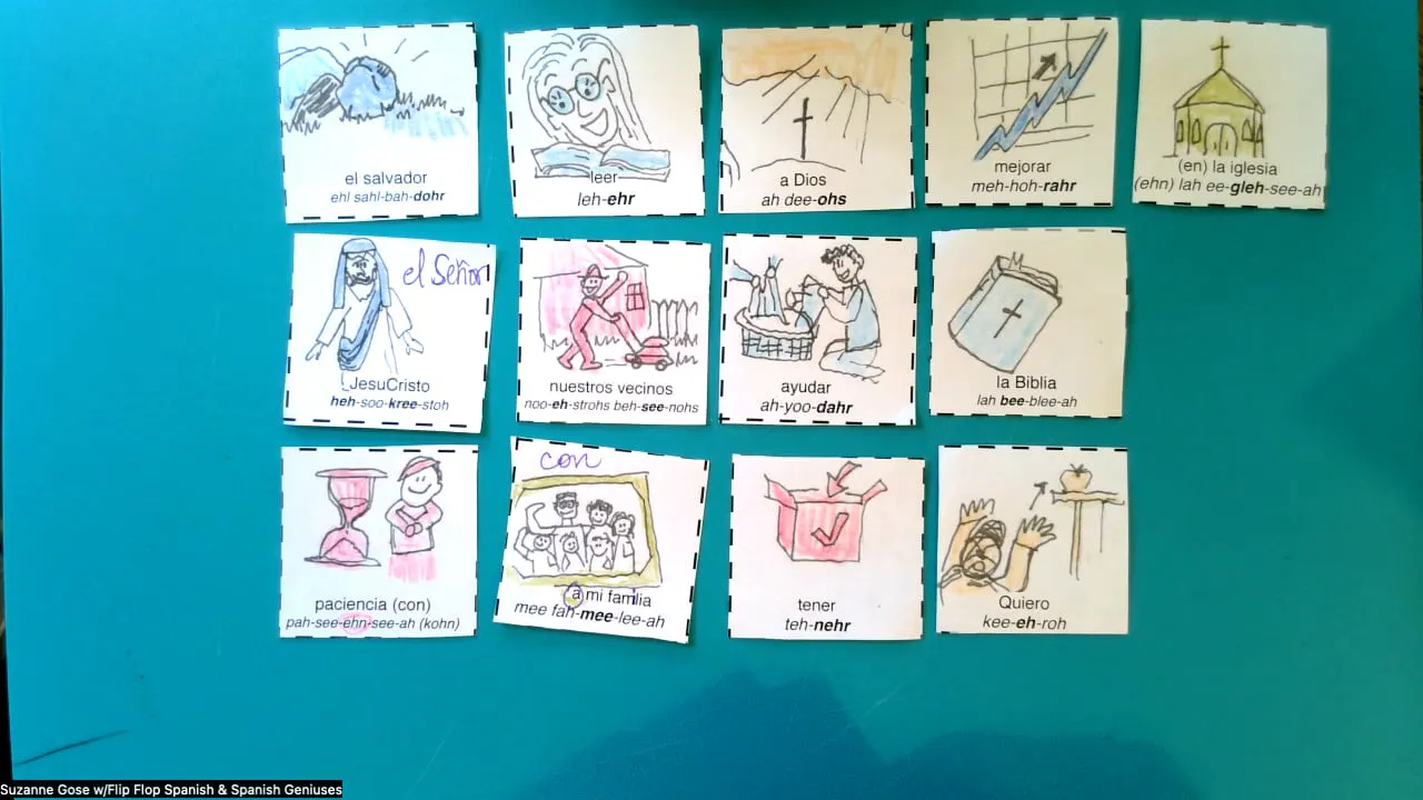 Flip Flop Spanish Bible Bingo Game #3 - Spanish Geniuses Video Courses