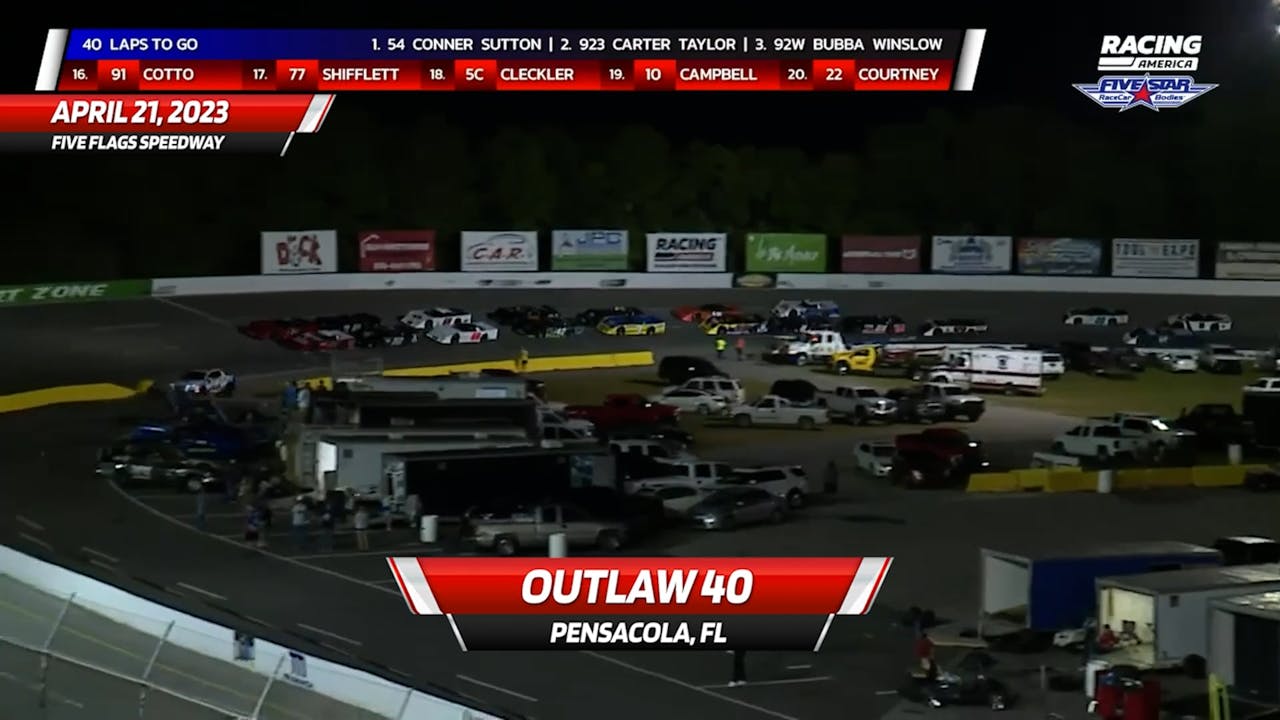 Highlights - Outlaw 40 at Five Flags Speedway - 4.21.23 - Racing ...
