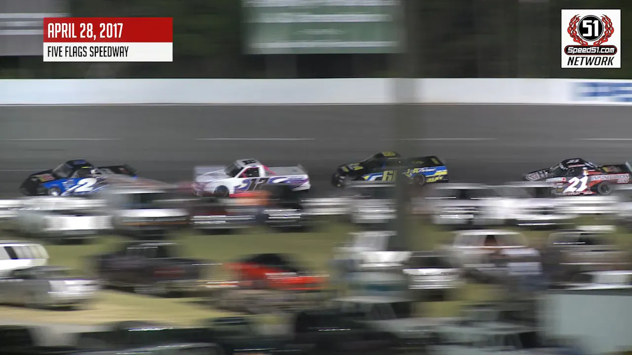Five Flags Pro Truck Highlights- April 28, 2017 - Racing America | A ...