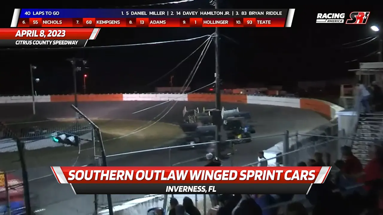 Highlights - Southern Outlaw Winged Sprint Cars at Citrus County - 4.8. ...