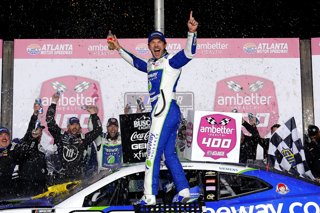 INTERVIEW: Daniel Suarez on his wild Atlanta win | Trackhouse Racing ...