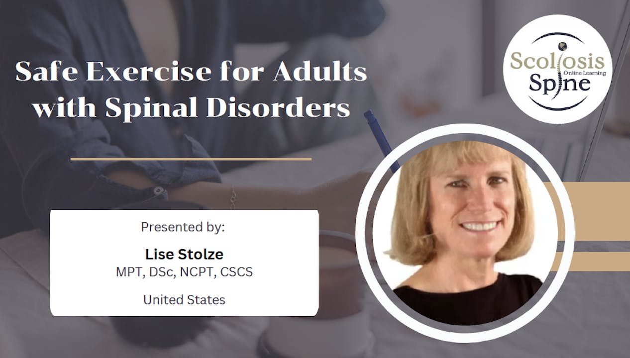 Safe Fitness Exercise for Adults with Spinal Disorders and Pain with Lise Stolze - SSOL-GLOBAL