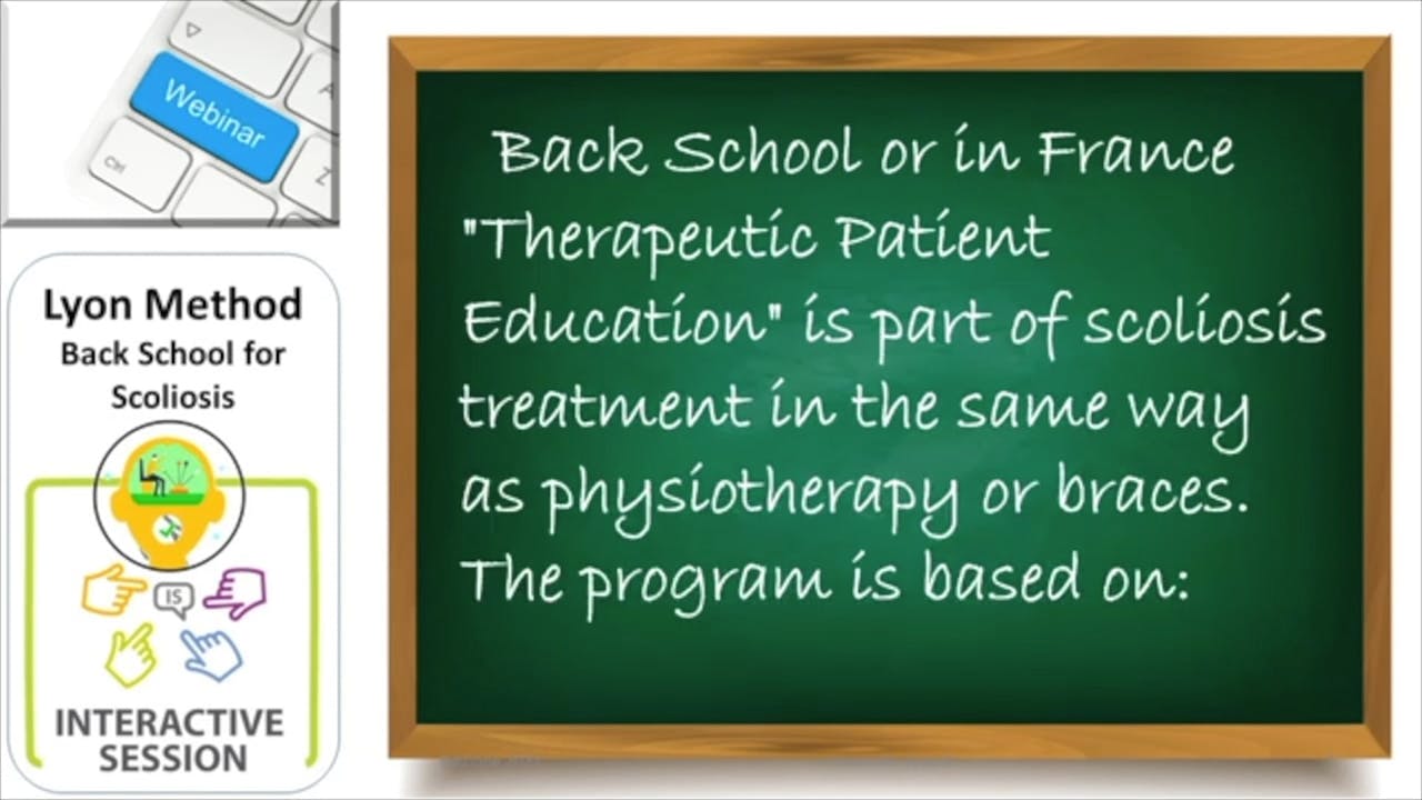 SSOL-Lyon Method Certification: Tutorial 6 (Back School for Scoliosis ...