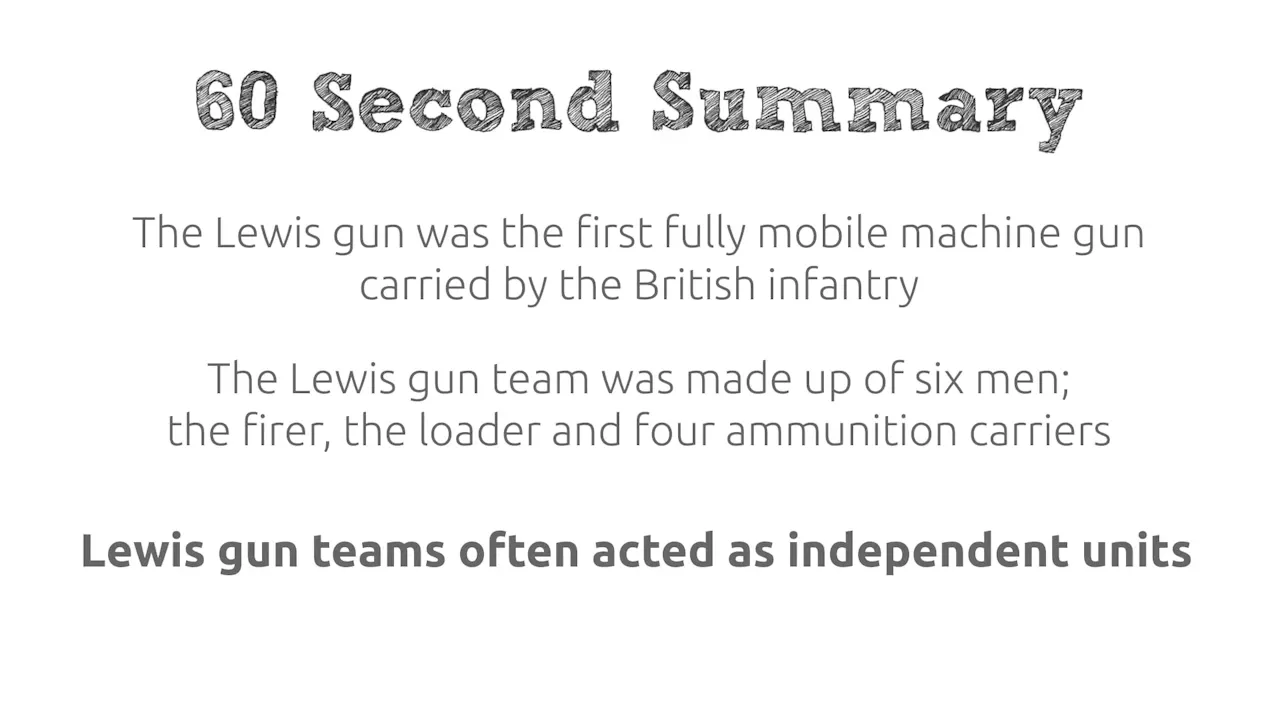 World War 1: Lewis Gunner - Part 1 - The Education Shop