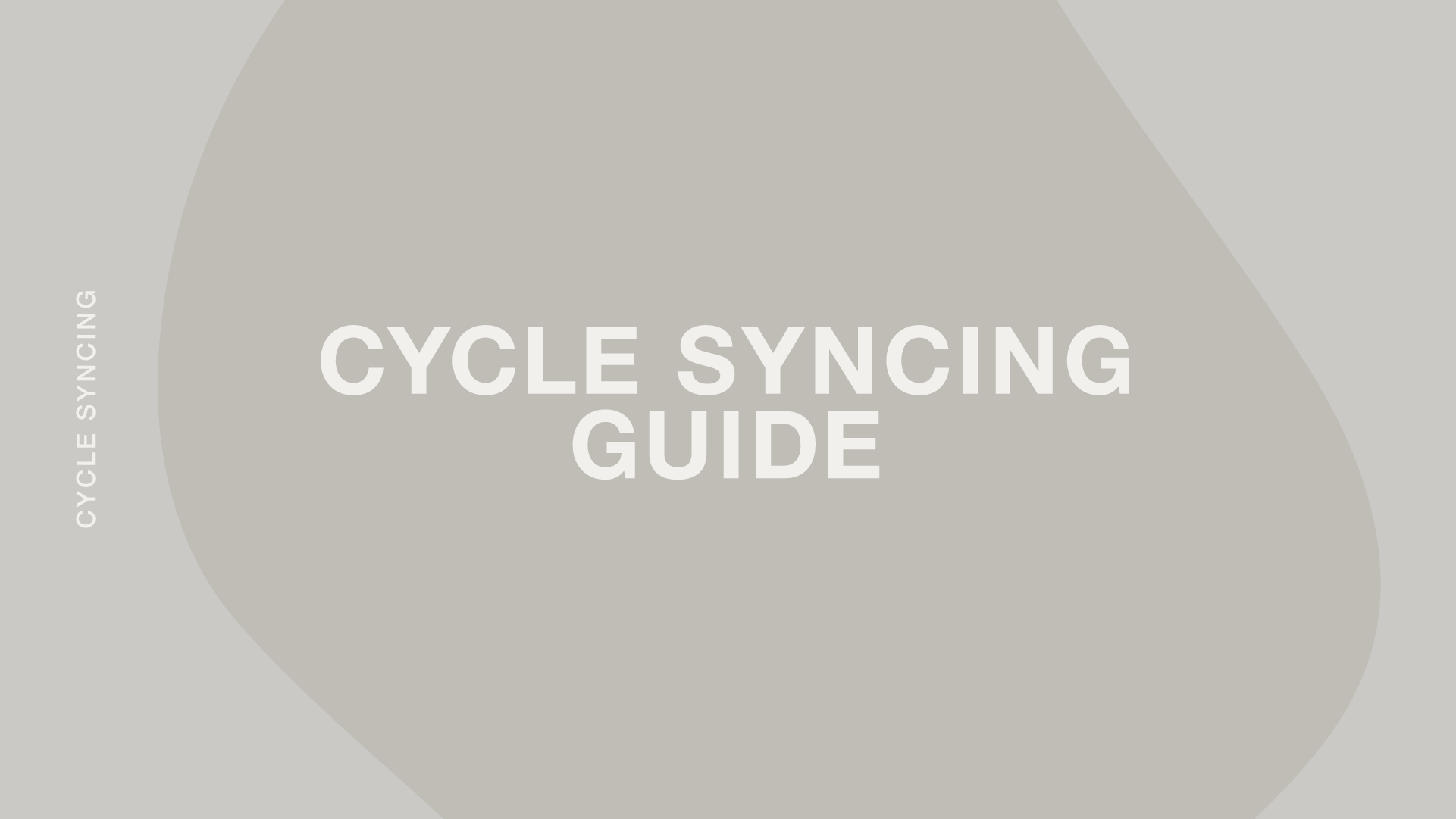 Cycle Syncing Guide - shaep