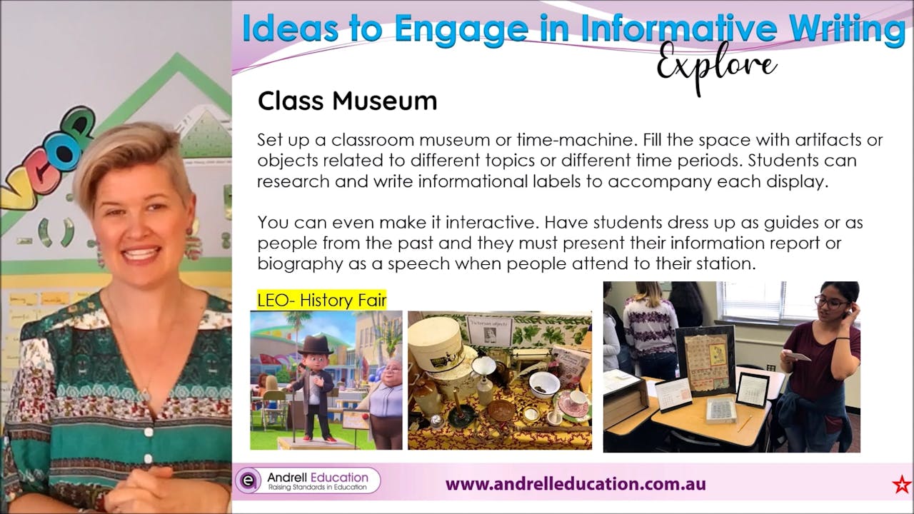 12. Engage in Informative Writing Class Museum - T2L TV
