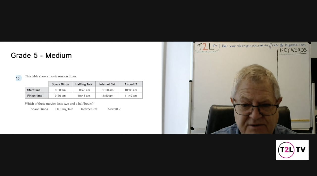 Ep 19. Sample Questions_ Grade 5 No. 5 Timetables - T2L TV