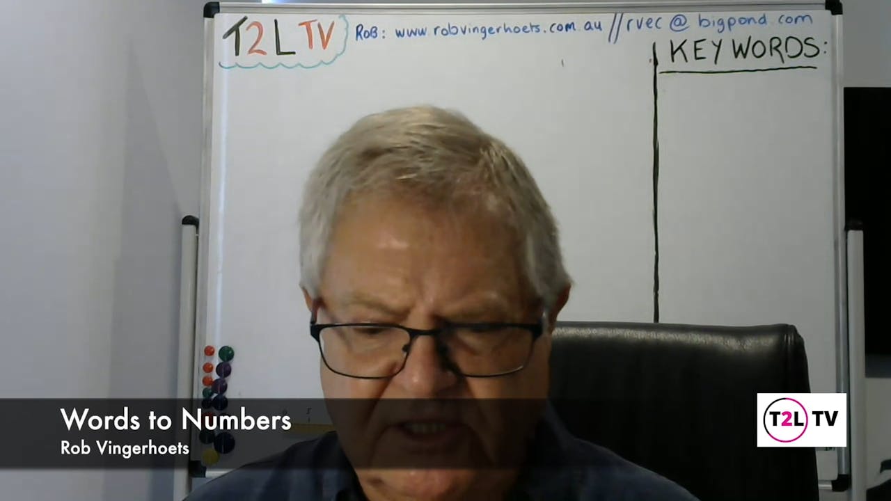 3. Words to Numbers - T2L TV