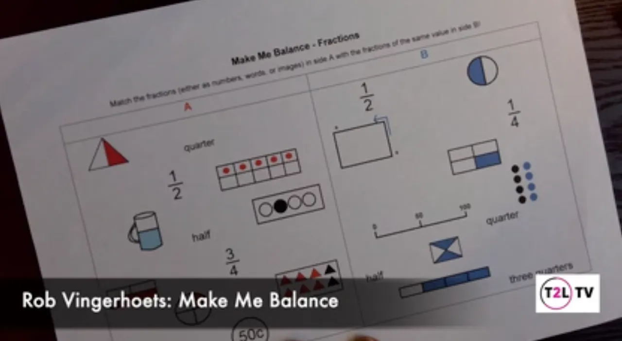 Make Me Balance 2-4 - Fractions, Decimals and Percentages 3-6 - T2L TV