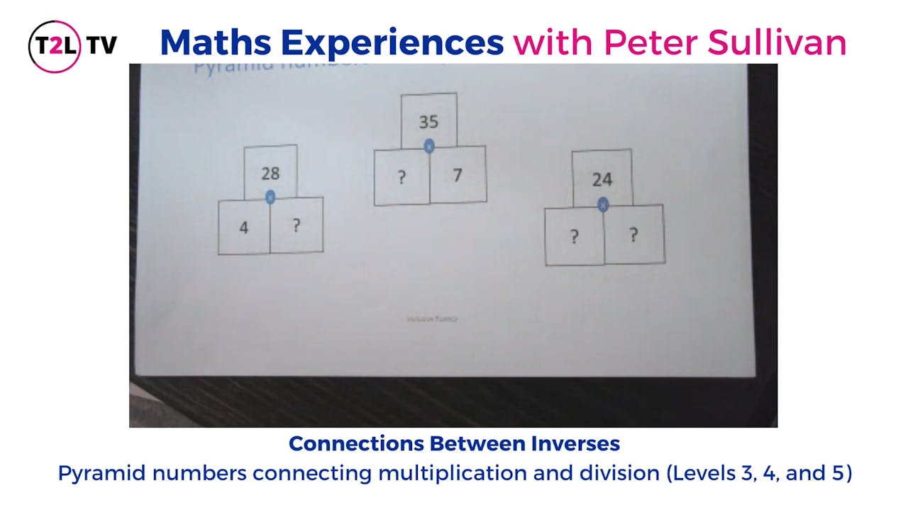 6. Pyramid numbers connecting multiplication and division (Levels 3, 4 ...