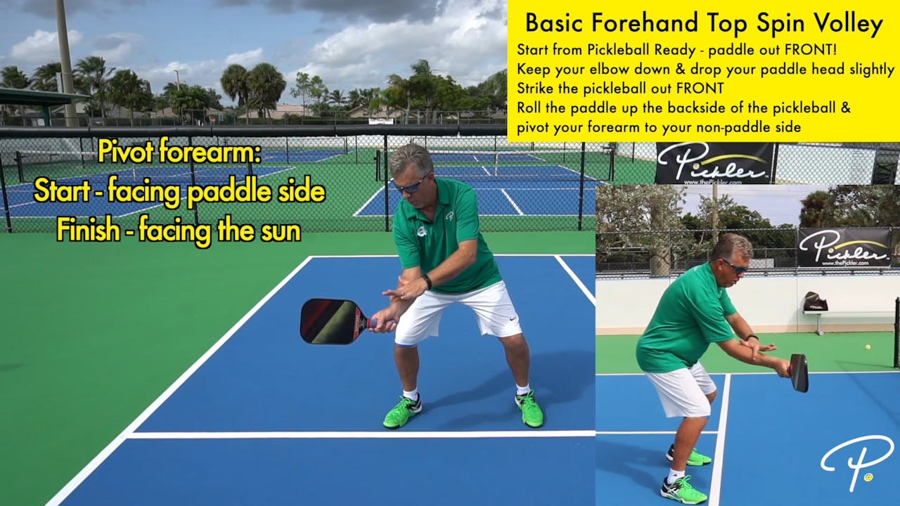 Basics of a Top Spin Forehand and Backhand Volley - The Pickler